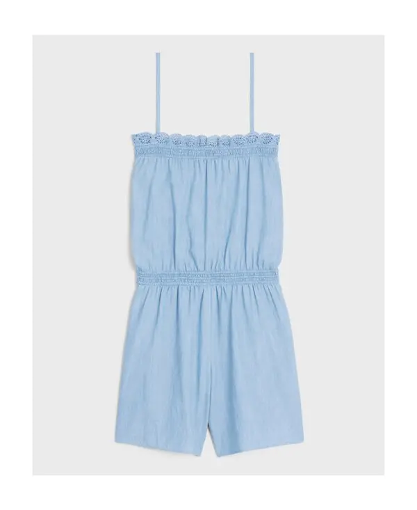 Celine Smocked Chambray Playsuit