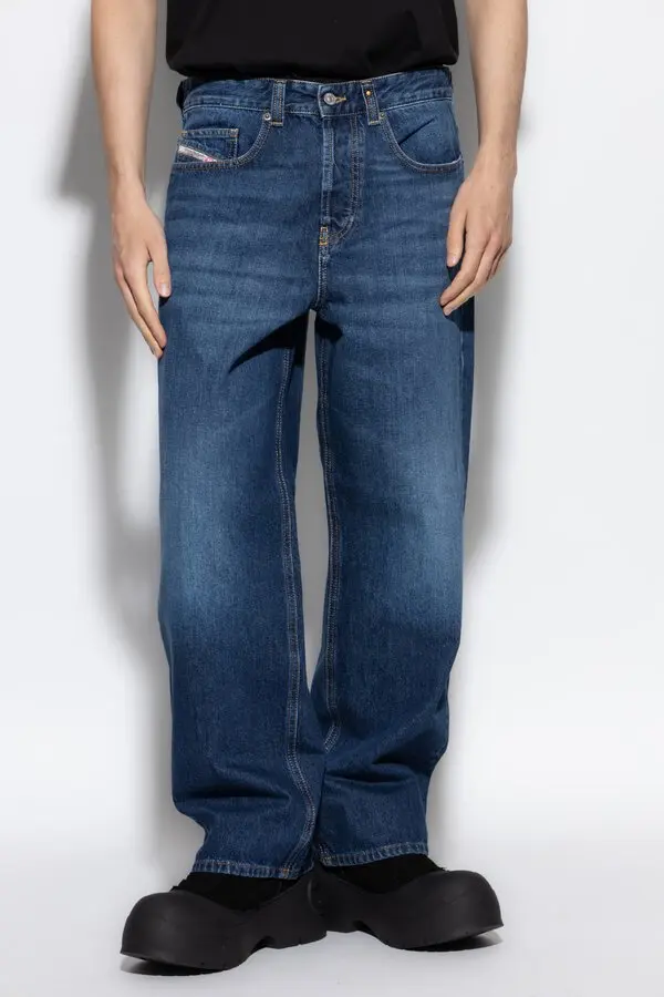 DIESEL® D-macro Jeans Straight Leg - Navy