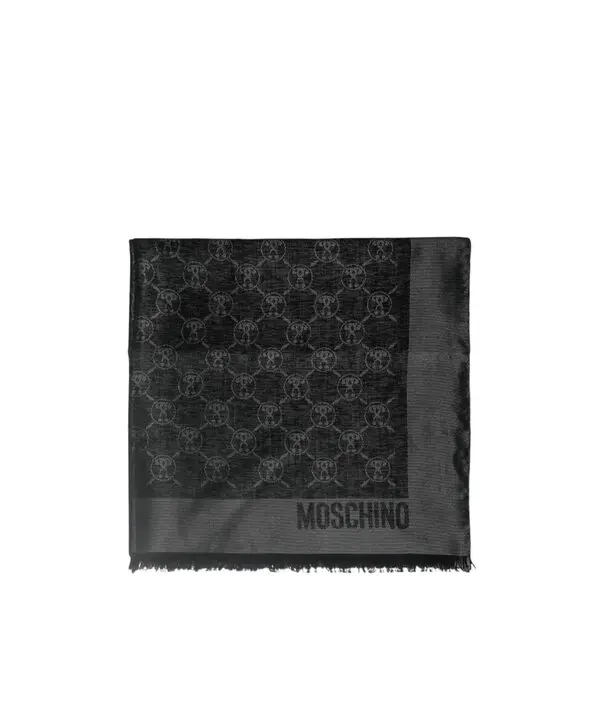 Moschino Letter Pattern Scarf - Black