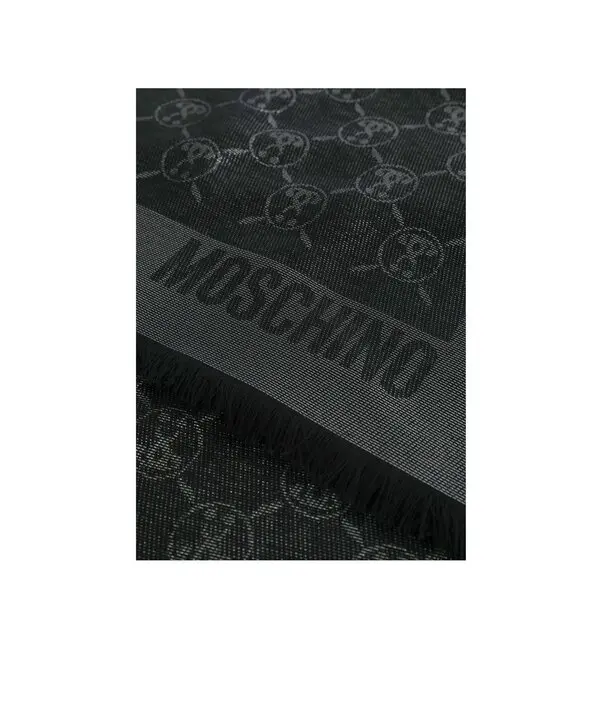 Moschino Letter Pattern Scarf - Black