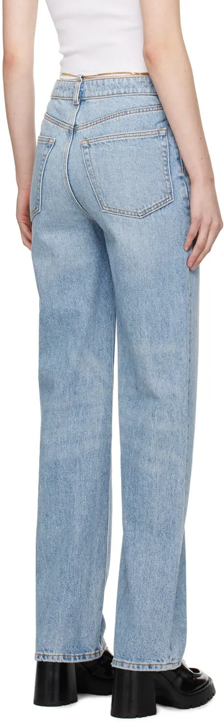 Alexander Wang Chain Embellished Straight-leg Jeans