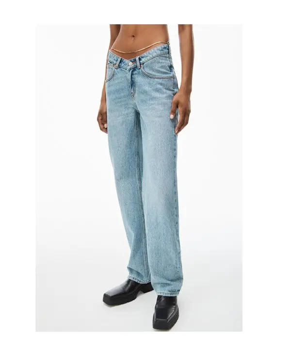 Alexander Wang Chain Embellished Straight-leg Jeans