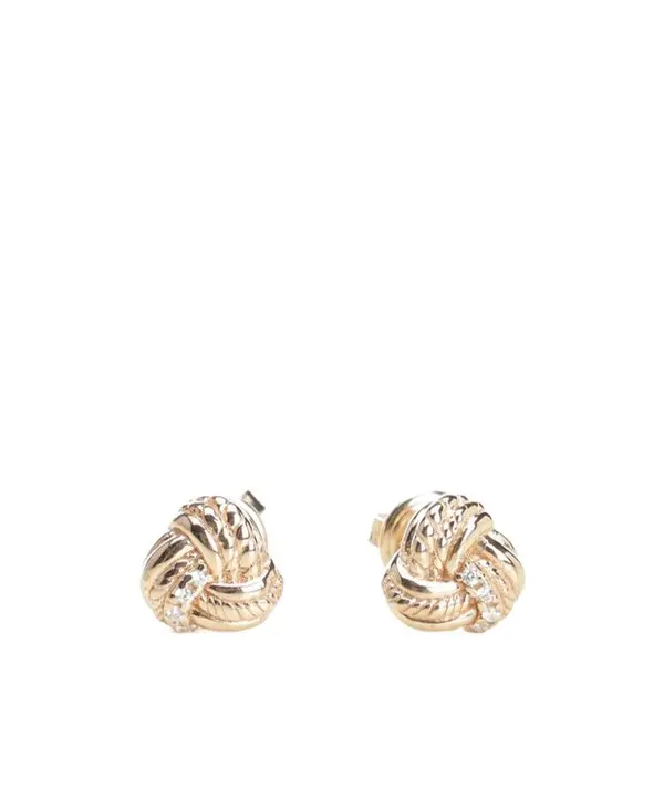 Bottega Veneta Intreccio Embellished Earrings - Yellow