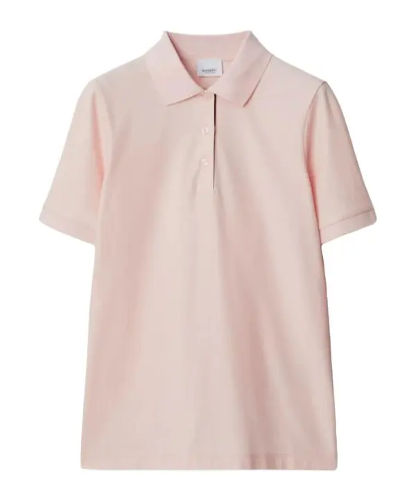 Burberry Short Sleeve Polo Shirt - Nude