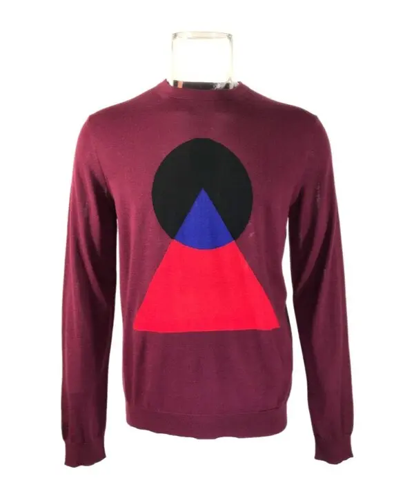 Kenzo Geometric Patterned Round Neck Sweater