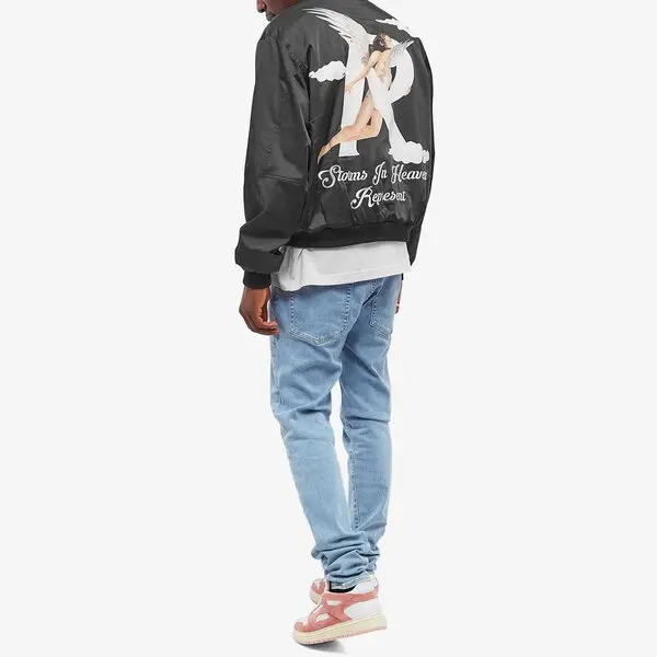 REPRESENT Storms In Heaven Printed Bomber Jacket - Black