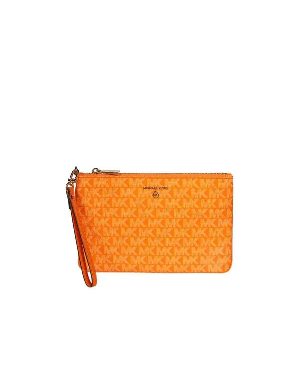 Michael Kors Monogram Leather Clutch Bag