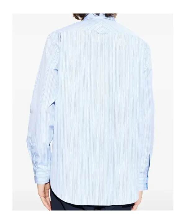 Paul Smith Stripe Patterned Buttoned Shirt - Light Blue