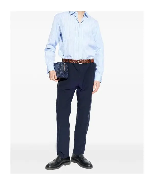 Paul Smith Stripe Patterned Buttoned Shirt - Light Blue