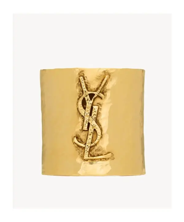Saint Laurent Cassandre Open Cuff Bracelet - Yellow