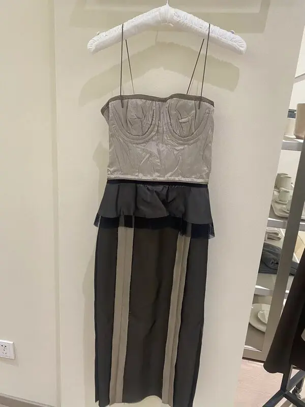 MAISON MARGIELA Spaghetti Strap Silk Dress