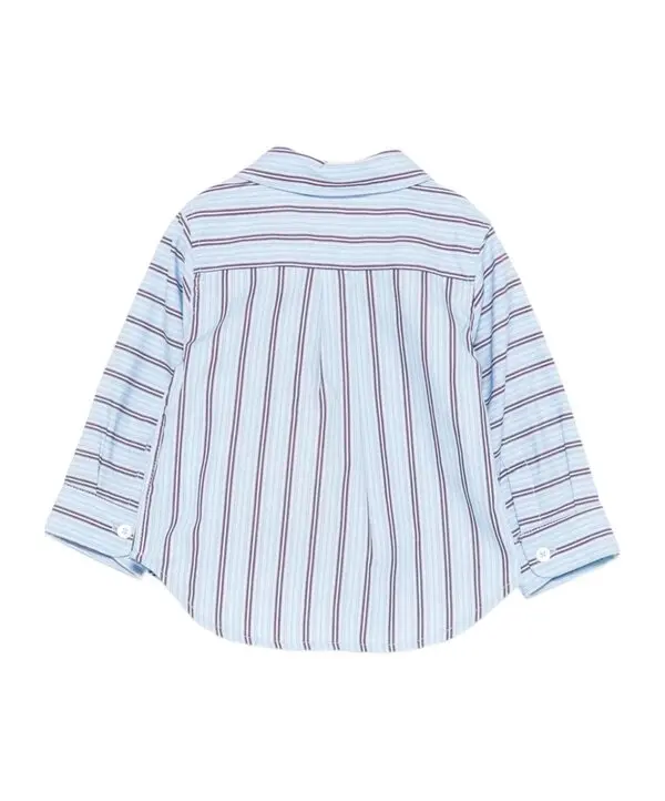 Etro Pegaso Striped Embroidered Shirt