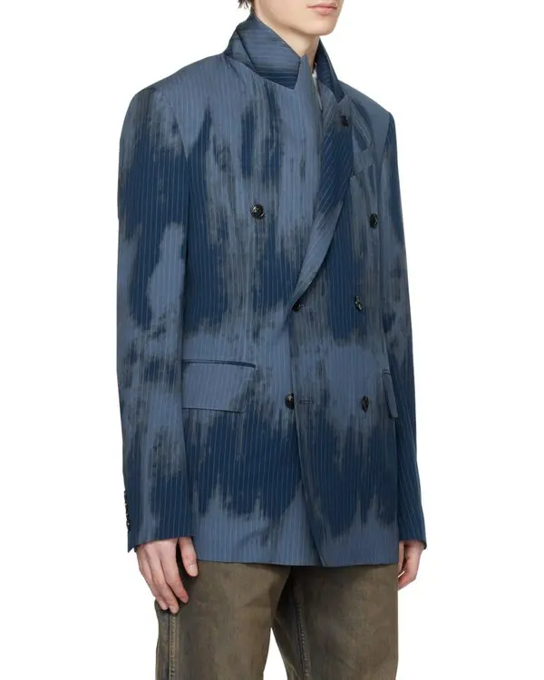 Amiri Faded Doubled-breasted Blazer - Black