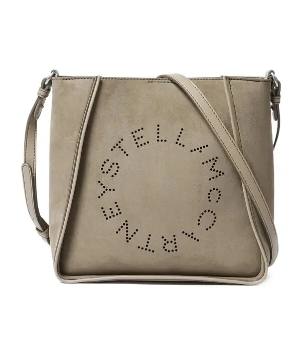 Stella McCartney Logo Square Crossbody Bag - Khaki
