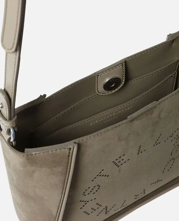 Stella McCartney Logo Square Crossbody Bag - Khaki