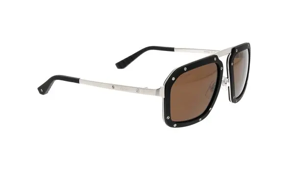 Cartier Geometric Frame Sunglasses - Brown