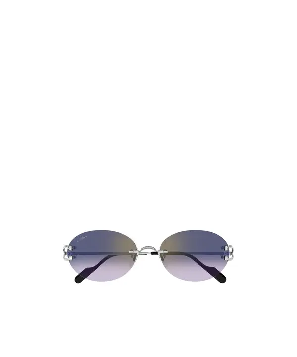 Cartier Oval-frame Sunglasses - Blue