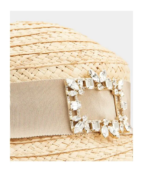 ROGER VIVIER Embellished Straw Hat