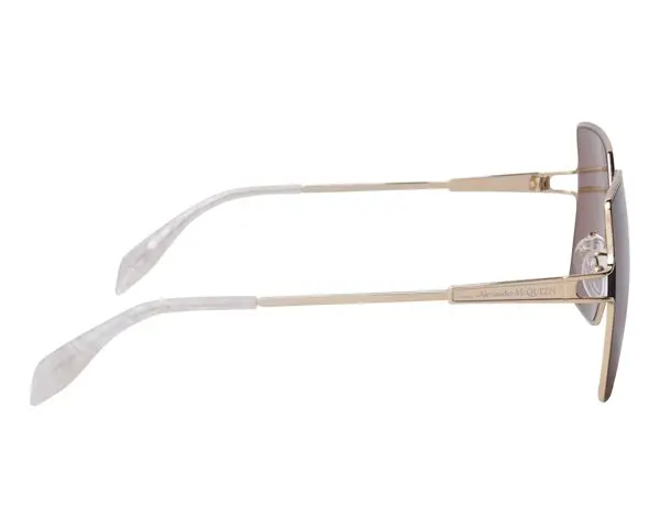Alexander McQueen Oversized Logo Sunglasses - Brown