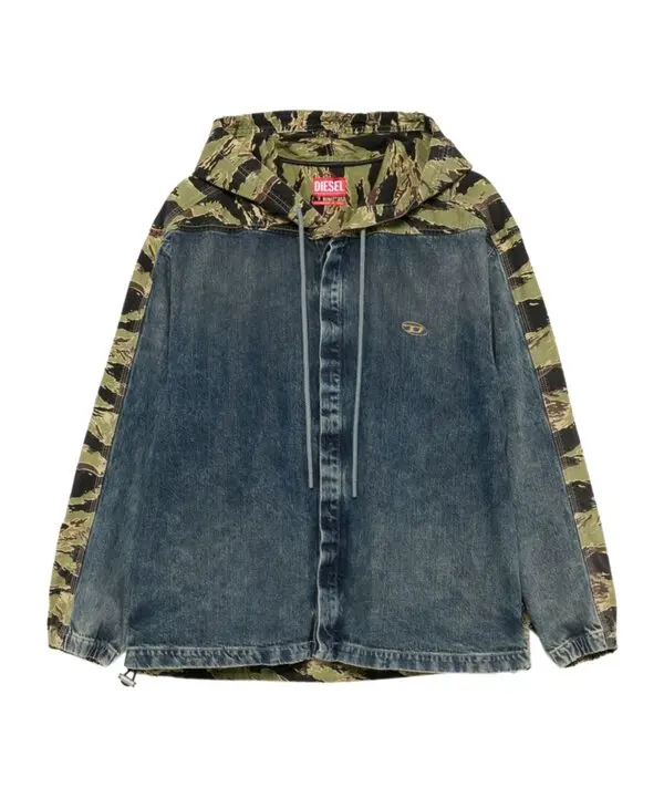 DIESEL® Camouflage Panel Denim Jacket - Black