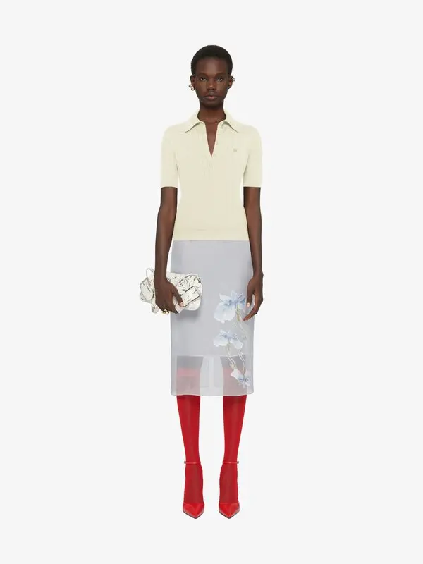 Givenchy Floral Dévoré Satin Skirt