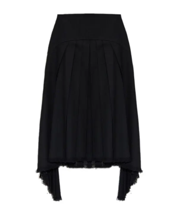 JIL SANDER Asymmetrical Pleated Midi Skirt