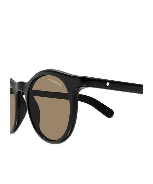 Montblanc Round Frame Sunglasses - Black