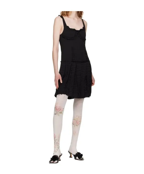OPEN YY Flapper Mini Dress With Ruffles And Lace