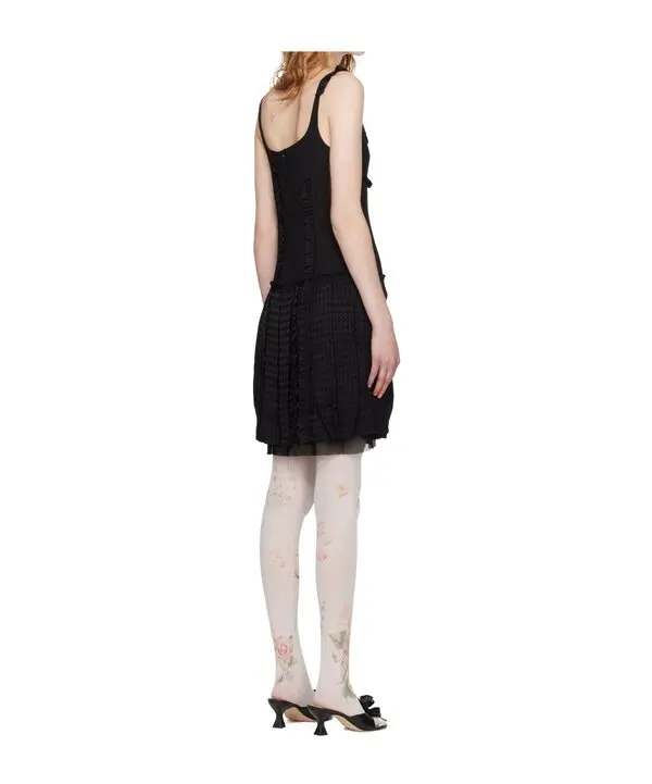 OPEN YY Flapper Mini Dress With Ruffles And Lace