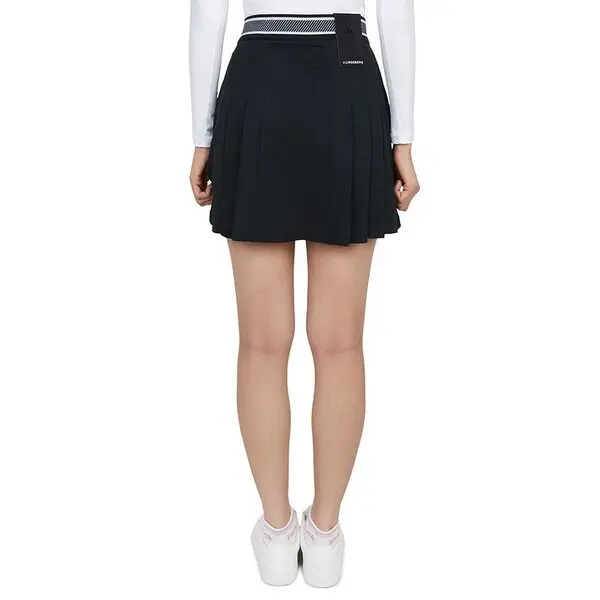 J. Lindeberg Pleated Midi Skirt With Logo Waistband