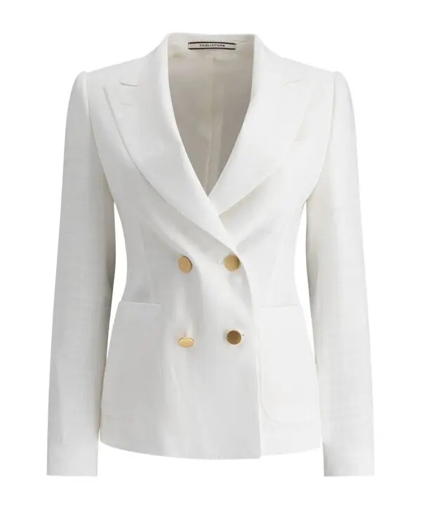 Tagliatore Double-breasted Tailored Jacket - White
