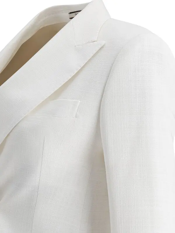 Tagliatore Double-breasted Tailored Jacket - White