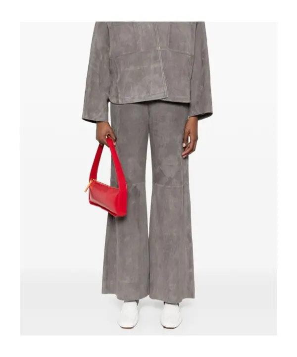 FORTE_FORTE Suede Wide Leg Trousers