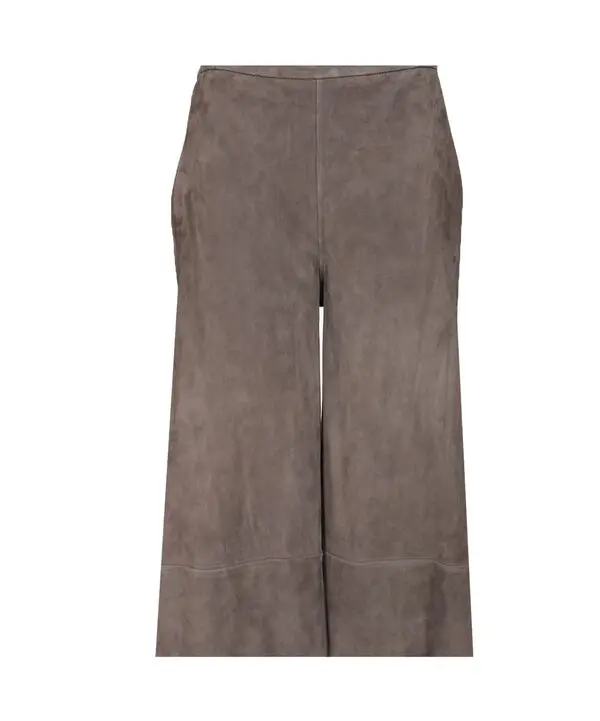 FORTE_FORTE Suede Wide Leg Trousers