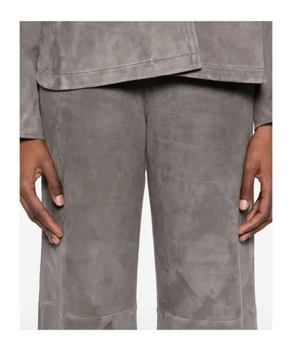 FORTE_FORTE Suede Wide Leg Trousers