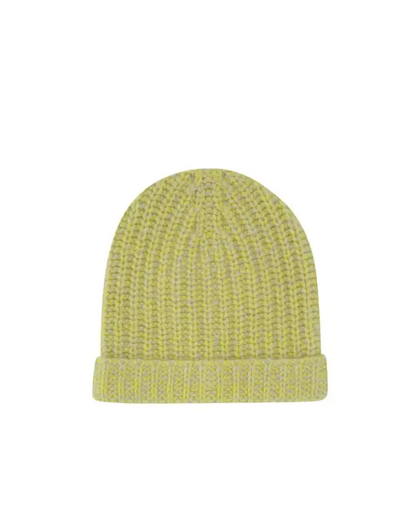 THE ELDER STATESMAN Ribbed Cuff Beanie - Green
