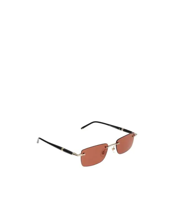 Montblanc Eyewear Rimless Rectangular Sunglasses - Brown