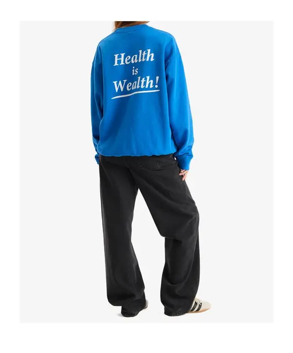 SPORTY  RICH Sporty & Rich Health Is Wealth Crew Sweatshirt