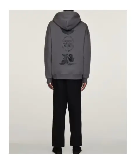 Y3 Oversized Graphic Hoodie - Granite