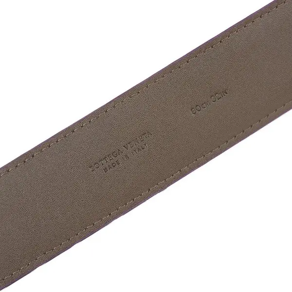 Bottega Veneta Woven Belt With Silver Hardware