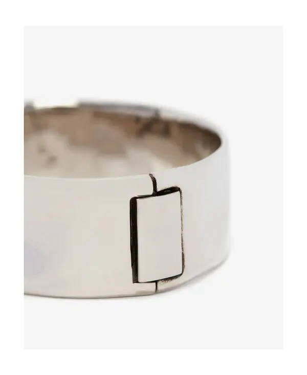 Alexander McQueen Antique Silver Molten Metal Cuff Bracelet
