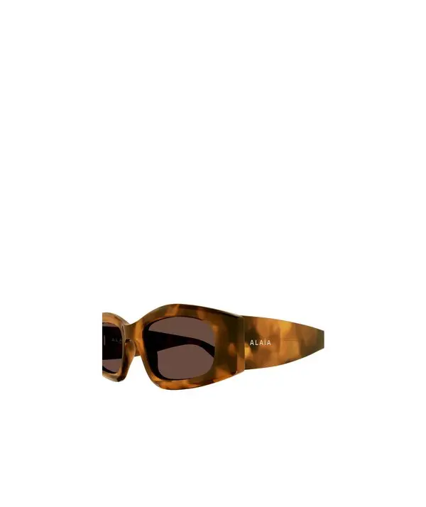 Alaïa Geometric Frame Sunglasses - Brown