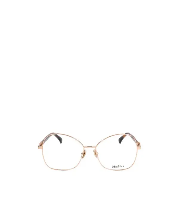 Max Mara Round Frame Eyeglasses - Rose Gold