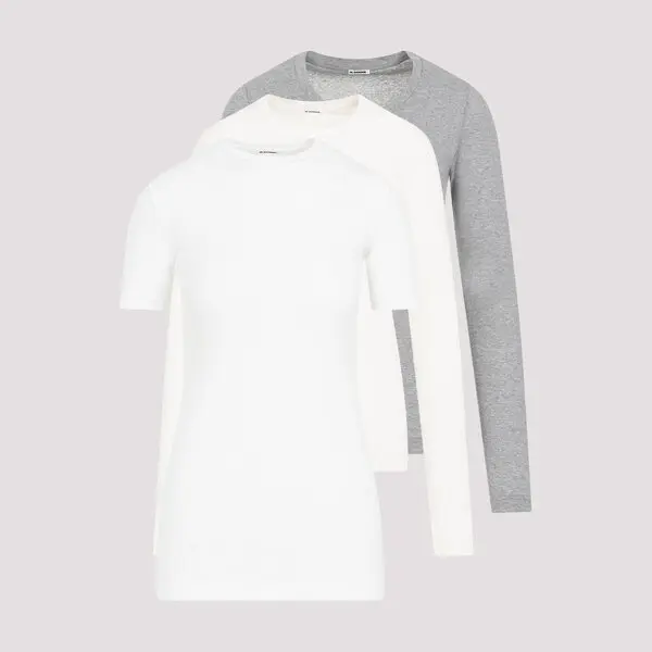 JIL SANDER Three Pack Crewneck T-shirts - Gray