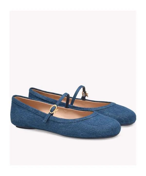 GIANVITO ROSSI Carla Ballerina Flats - Blue