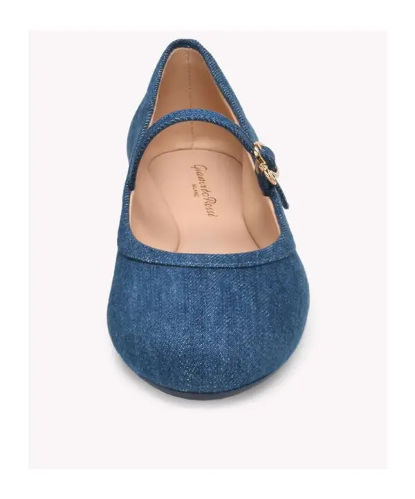 GIANVITO ROSSI Carla Ballerina Flats - Blue