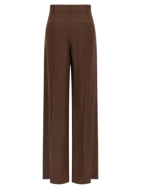 Brunello Cucinelli Pleated Mid-waist Trousers - Brown