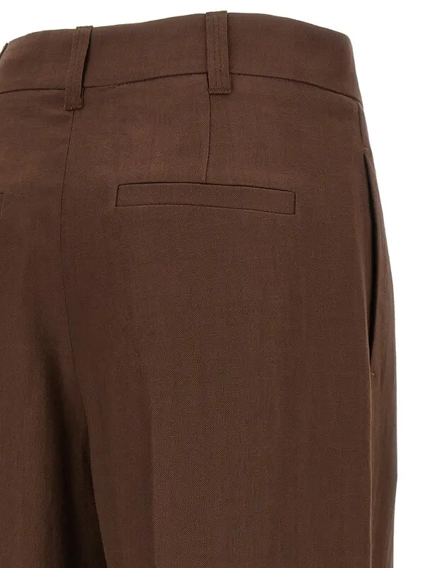 Brunello Cucinelli Pleated Mid-waist Trousers - Brown