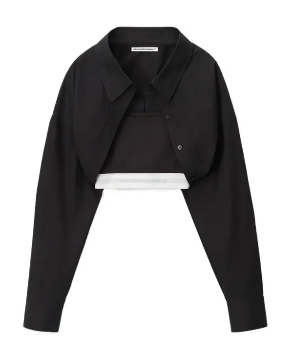 Alexander Wang Cropped Layered Shirt