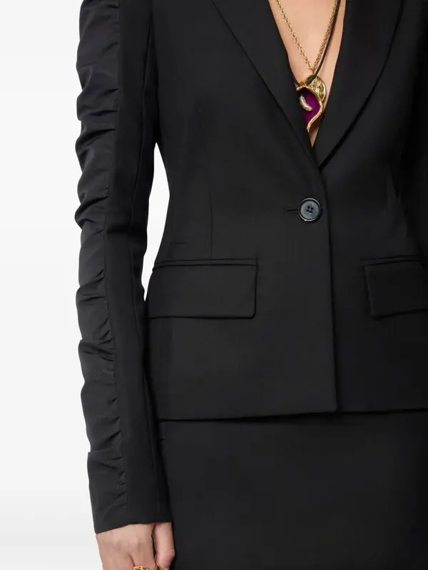 Nina Ricci Long-sleeved Pleated Suit Jacket